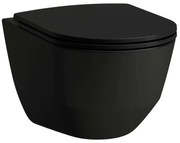 Laufen Pro - Závěsné WC, Rimless, matná černá H8209667160001