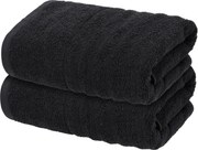 Livarno® Froté ručník, 50 x 100 cm, 500 g/m², 2 kusy (černá)
