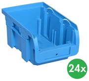 Plastový box COMPACT, 102 x 160 x 75 mm, 24 ks, modrý