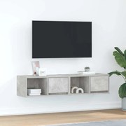 TV skříňky 2 ks Betonová šedá 60x31x25,5 cm Dřevěná konstrukce