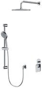 Cersanit City - Sprchový set s baterií pod omítku, s tělesem, průměr 25 cm, 3 proudy, chrom S952-014