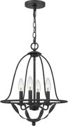 Elstead BRADBURY kovový Farmhouse lustr 40 cm šedý 4xE14