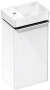Hansgrohe Xelu Q - Skříňka s umývátkem, 63x34x27 cm, 1 dvířka, panty vlevo, lesklá bílá/chrom 54362000