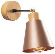 Nástěnné svítidlo v měděné barvě/v přírodní barvě ø 14 cm Manavgat – Opviq lights