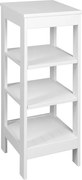 Aqualine Aqualine, ETIDE policový regál 36x86x36 cm, bílá mat, ET086