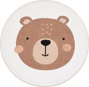 Hnědý/krémový pratelný dětský koberec ø150 cm Teddy Bear – Mila Home
