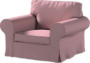Potah na křeslo IKEA Ektorp barva růžová látka pletený vzor