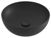 Ravak UNI - Umyvadlo na desku průměr 40 cm, bez přepadu, bez otvoru pro baterii, antracit XJX03140000