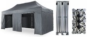 Nůžkový párty stan 4x8 m TENTino BIG HEXAGON EXTREME Barva opláštění (Zvolte variantu): 17A - ANTRACIT