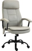 Kancelářská židle Vinsetto s masážní funkcí ergonomická výškově nastavitelná kancelářská židle s houpací funkcí béžová pro pohodlí v domácí kanceláři…
