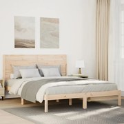 Prodloužený rám postele bez matrace 140 x 220 cm masivní dřevo 3309313