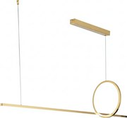 Toolight Toolight, LED závěsné osvětlení 100cm, 25W, 3000K, 2000lm, LHJ111-CP C, zlatá matná, OSW-50071