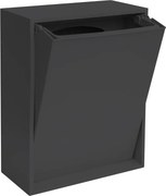 Černý odpadkový koš na tříděný odpad/nástěnný z recyklovaného plastu Recycling Box – ReCollector