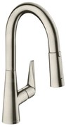 Hansgrohe Talis M51, dřezová baterie s výsuvnou sprškou, vzhled nerezavějící oceli, HAN-72815800