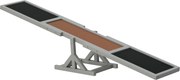 PawHut Psí Houpačka, Psí Agility Houpačka vyrobená ze dřeva, Protiskluzová Agility Ramp pro psy do 30 kg, Počasí odolný venkovní tréninkový sport pro