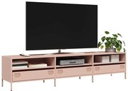 TV skříňka růžová 202 x 39 x 43,5 cm ocel válcovaná za studena