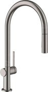 Hansgrohe M54, dřezová baterie Talis s výsuvnou sprškou, sBox, kartáčovaný černý chrom, HAN-72801340