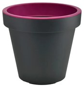 Šedo-fialový květináč Gardenico Metro Twist, ø 29,5 cm