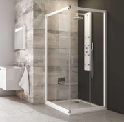 Ravak Blix - Sprchový kout čtyřdílný BLRV2-80, 78-80 cm, bílá/čiré sklo 1LV40100Z1