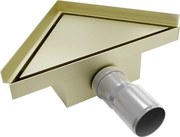 Mexen Flat-T, bodová podlahová vpusť 20 cm, zlatá matná, 1A10320