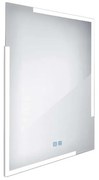 Nimco - Zrcadlo s LED osvětlením, 60x80 cm, dotykový senzor, hliník ZP 14002VX