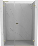 Mexen Lunar-B, L Otočné pravé sprchové dveře 120 cm, čiré sklo, zlatý profil, 832SL-120-050-50-00-P