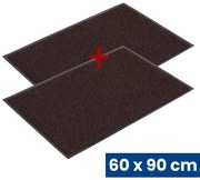 Odolná vstupní kobercová rohož s PVC 1+1 ZDARMA, 60 x 90 cm, hnědá