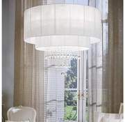 Ideal Lux - Křišťálový lustr na lanku OPERA 10xE27/60W/230V pr. 90 cm bílá