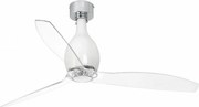FARO 32020 MINI ETERFAN M, bílá/transparentní, stropní ventilátor s DC motorem - FARO