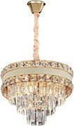 Toolight Toolight, LED křišťálové svítidlo 40cm, 5xE14, G047-CP, zlatá, OSW-08940