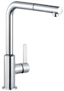 Kludi L-ine S - Dřezová baterie s výsuvnou koncovkou, chrom 408510575