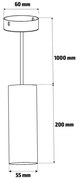 Brilagi - LED Stmívatelný lustr na lanku SELE 1xGU10/4,8W/230V černá