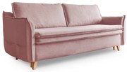 Světle růžová rozkládací pohovka 225 cm Charming Charlie – Miuform