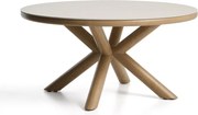 Kulatý zahradní jídelní stůl s keramickou deskou ø 148 cm Mirtia – Kave Home