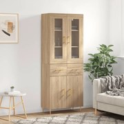 Skříň highboard dub sonoma 69,5 x 34 x 180 cm kompozitní dřevo 3198524