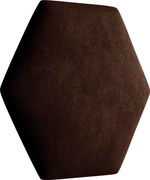 Eka Čalouněný panel Hexagon Trinity 40,5 cm x 35,3 cm - Tmavá hnědá 2308