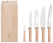 Opinel Blok s noži Parallele Bread, 5ks (kuchařský, Santoku, nůž na chléb, porcovací nůž, nůž na maso) 002402