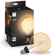 LED Stmívatelná žárovka Philips Hue WHITE FILAMENT G125 E27/7W/230V 2100K