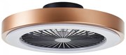 Brilliant G60060/86  Stmívatelné LED svítidlo SLIMLINE GOLD s reverzním VENTILÁTOREM + funkce LED