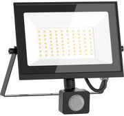 Mexen Luxpro LED reflektor s pohybovým senzorem, 50W, Neutrální - 4000K, 4500 lm, černý - L235-050-40-70