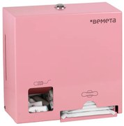Bemeta Design Zásobník na tampony a hygienické vložky, nerez, růžový - 101403277