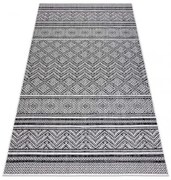 koberec SISAL SION cikcak, diamanty BOHO 22168 ploché tkaní černý / e velikost 180x270 cm | krásné koberce cz