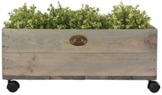 Truhlík z borovicového dřeva na kolečkách Esschert Design, šířka 59 cm