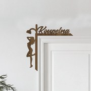 dřevo života Dřevěná cedulka do rohu dveří Koupelna Zvolte rozměr (cm): 20x18, Zvolte barvu dekoru: Ořech