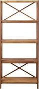 Regál z dubového dřeva v přírodní barvě 70x161 cm X-Shelf – Unique Furniture