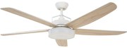 Lucci air 213176-LED Stropní ventilátor LOUISVILLE 1xGX53/18W/230V dřevo/bílá+DO