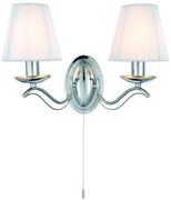 Searchlight 9822-2CC Nástěnná lampa ANDRETTI lesklý chrom s vypínačem