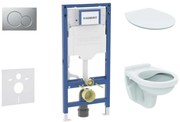 Geberit Duofix - Set předstěnové instalace, klozetu Alpha a sedátka softclose, tlačítko Sigma01, matný chrom SANI11CD2102