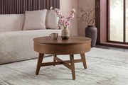 Designový konferenční stolek Rajnish 70 cm hnědé mango