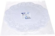Wimex 72340 - dekorativní krajka průměr 40 cm, kulatá, bílá - 100 ks